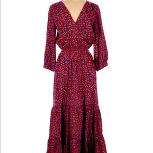 Principles | Dresses | Nwot Principles Red Animal Print Boho Midi Dress ...